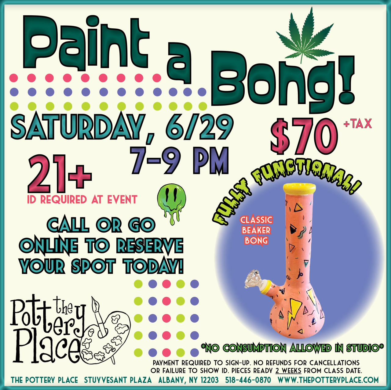 PAINT A BONG 21+ | The Pottery Place